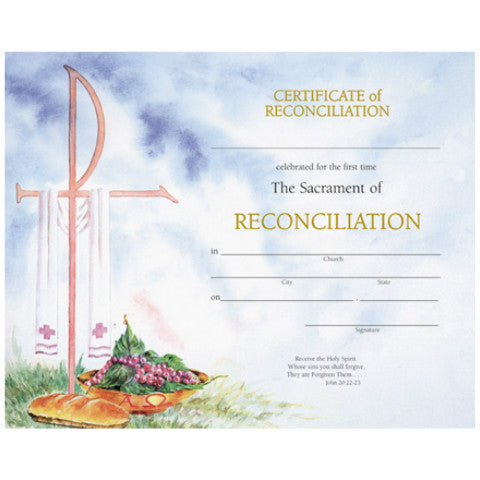 first reconciliation certificate