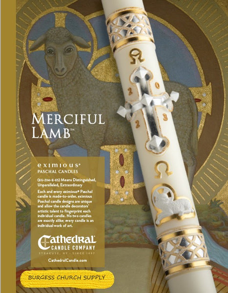 Merciful Lamb Eximious Paschal Candle | Eximious Paschal Candle | Candles – Burgess Church Supply
