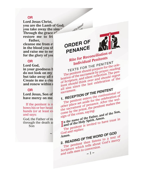 Order of Penance Tri Fold For the Penitents - No. 526/C | Rites ...